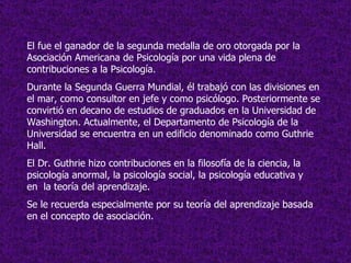 Biografia edwin ray_guthrie | PPT