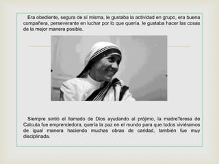 Biografia Madre Teresa de Calcuta- Español | PPTX