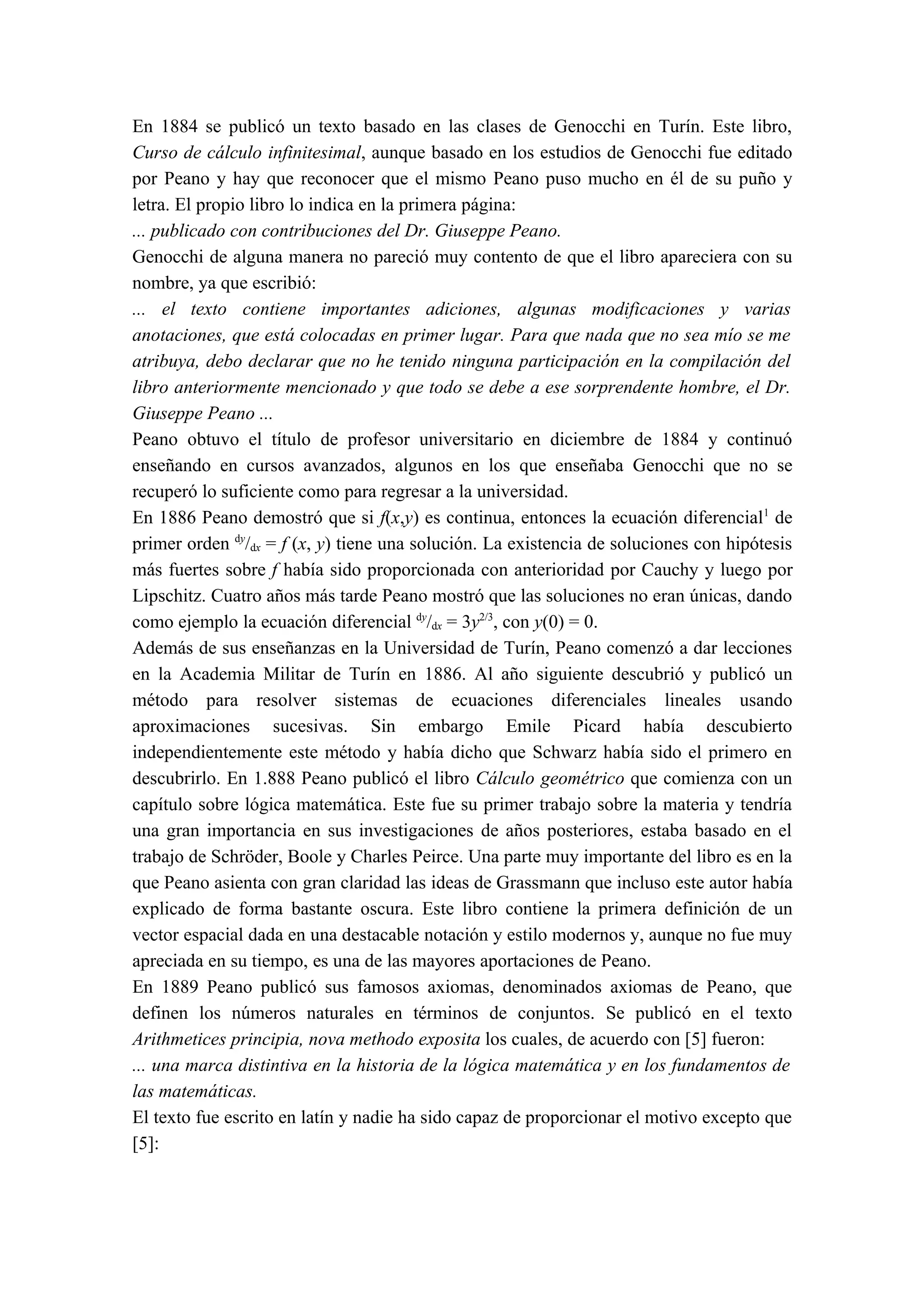 Biografia Giuseppe Peano | PDF