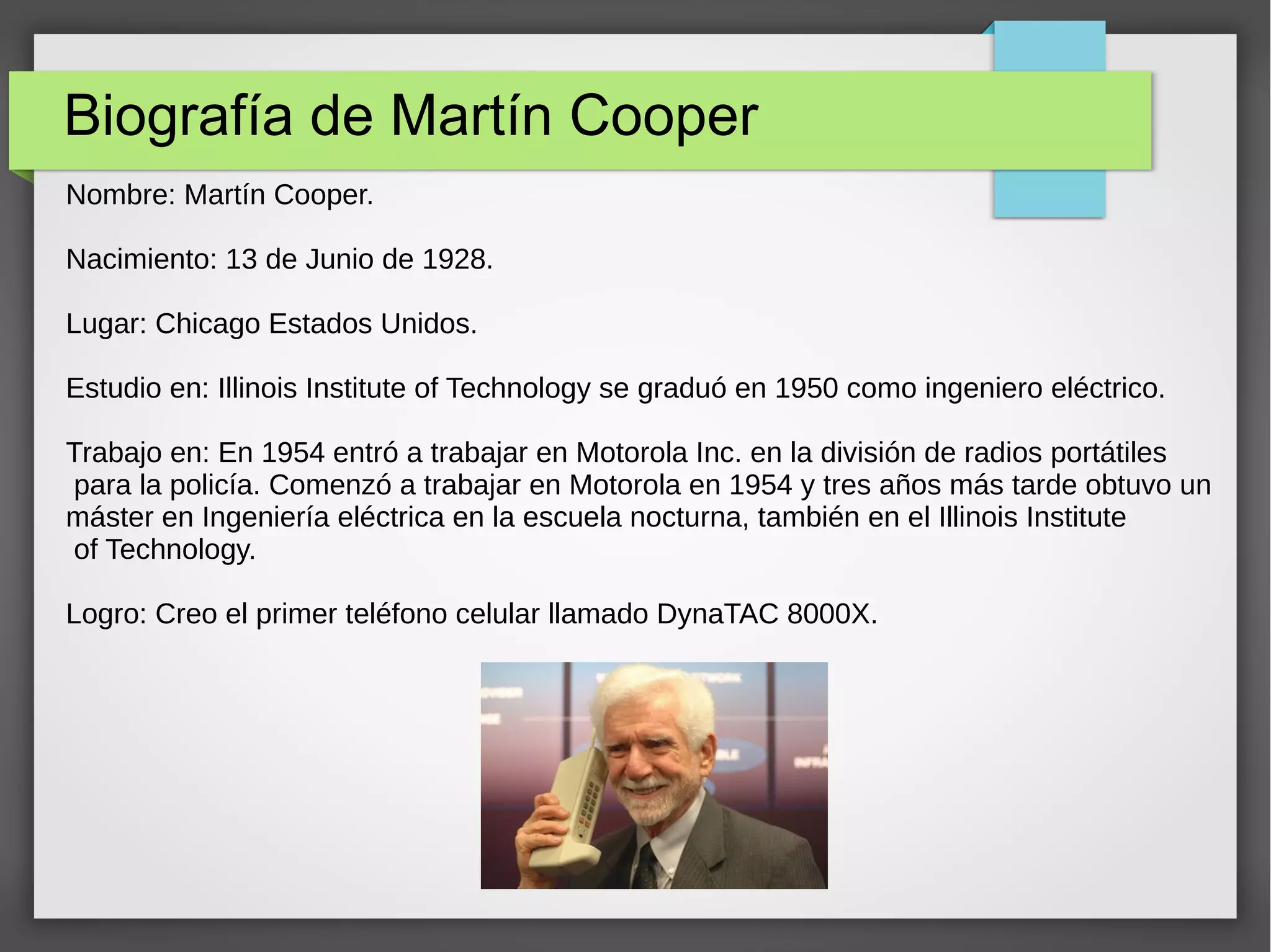 Biografia martin cooper | PDF