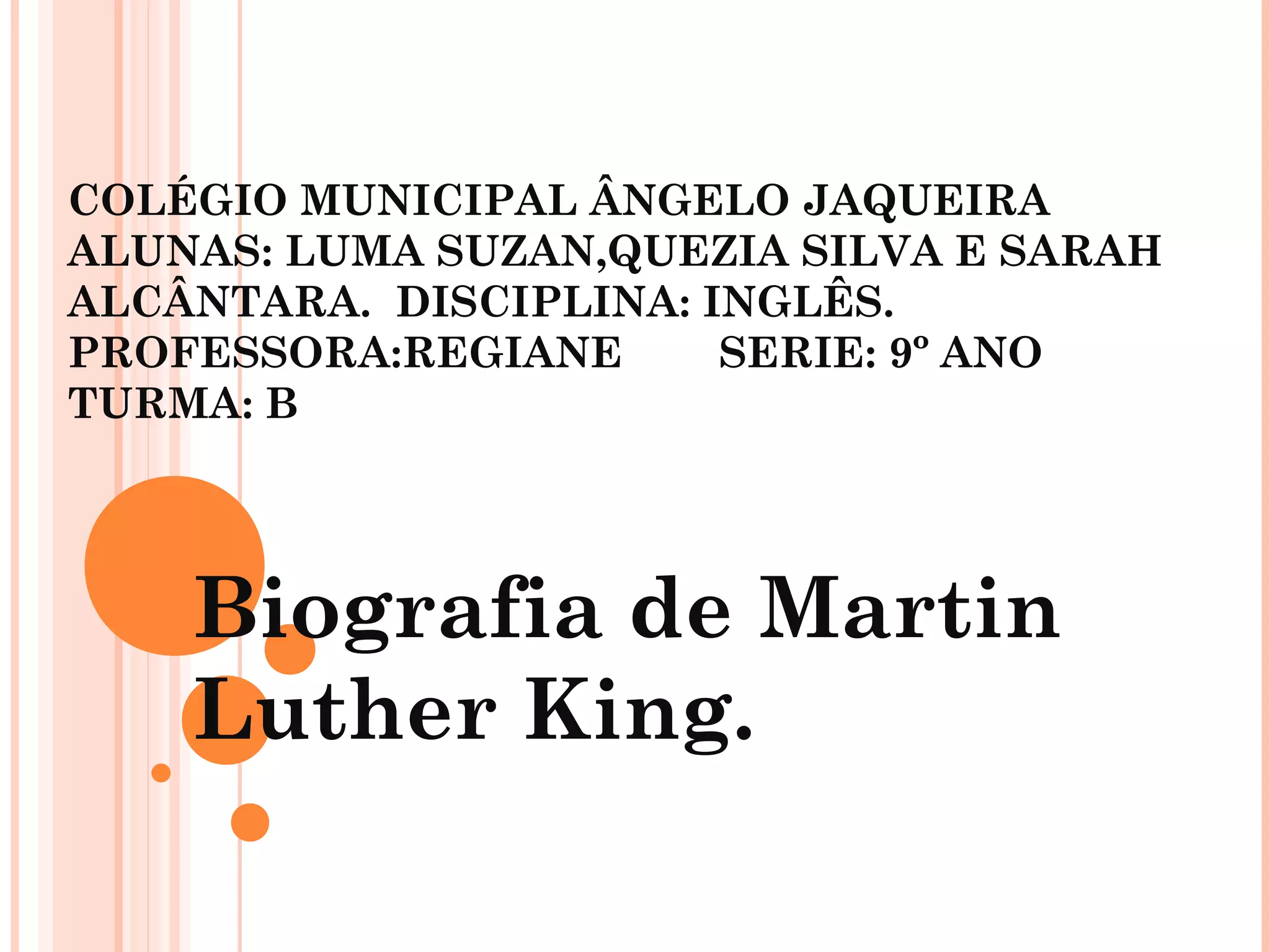 Biografia martin luther king | PPT