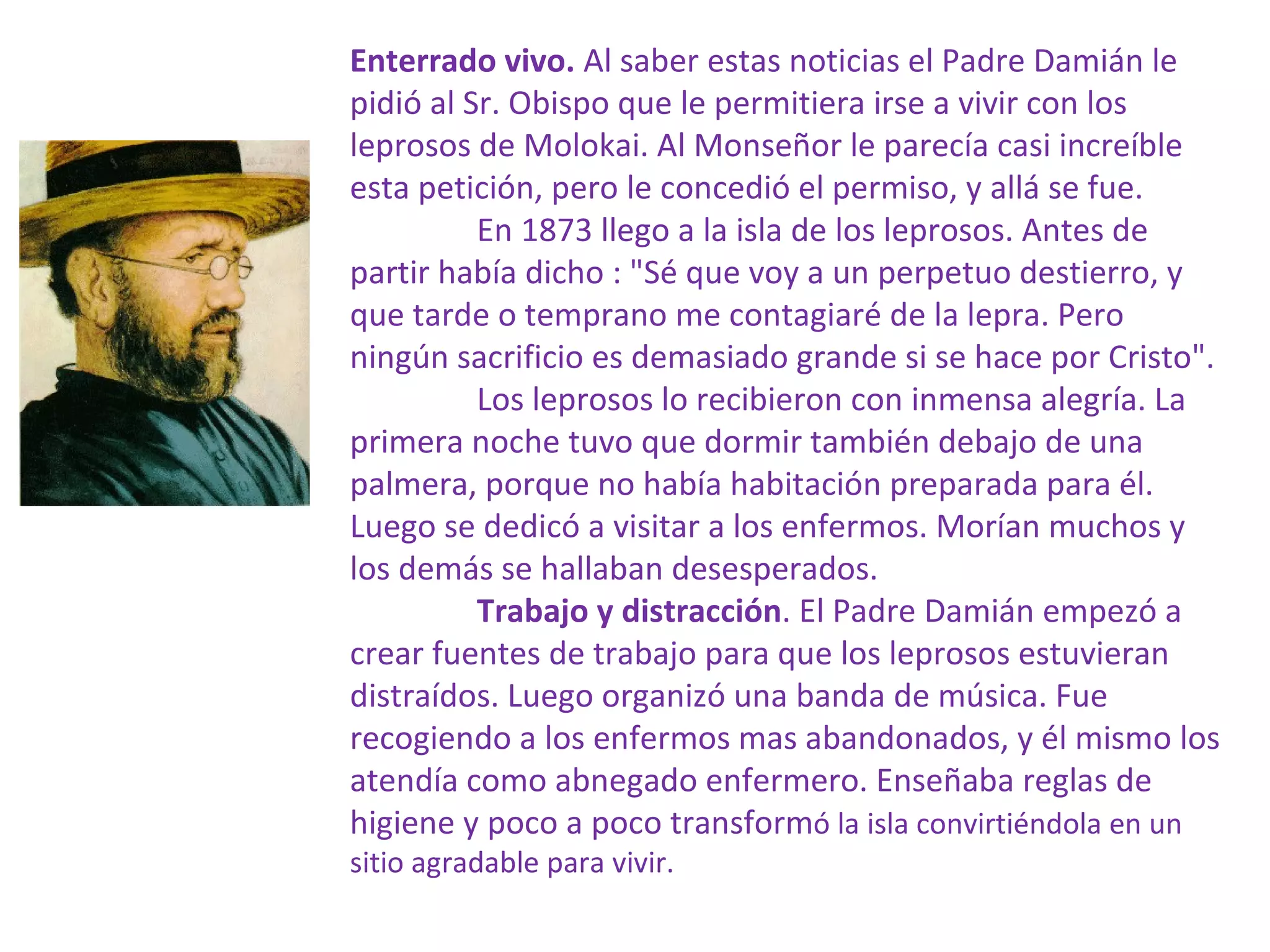 Biografia Padre DamiáN De Veuster | PPT