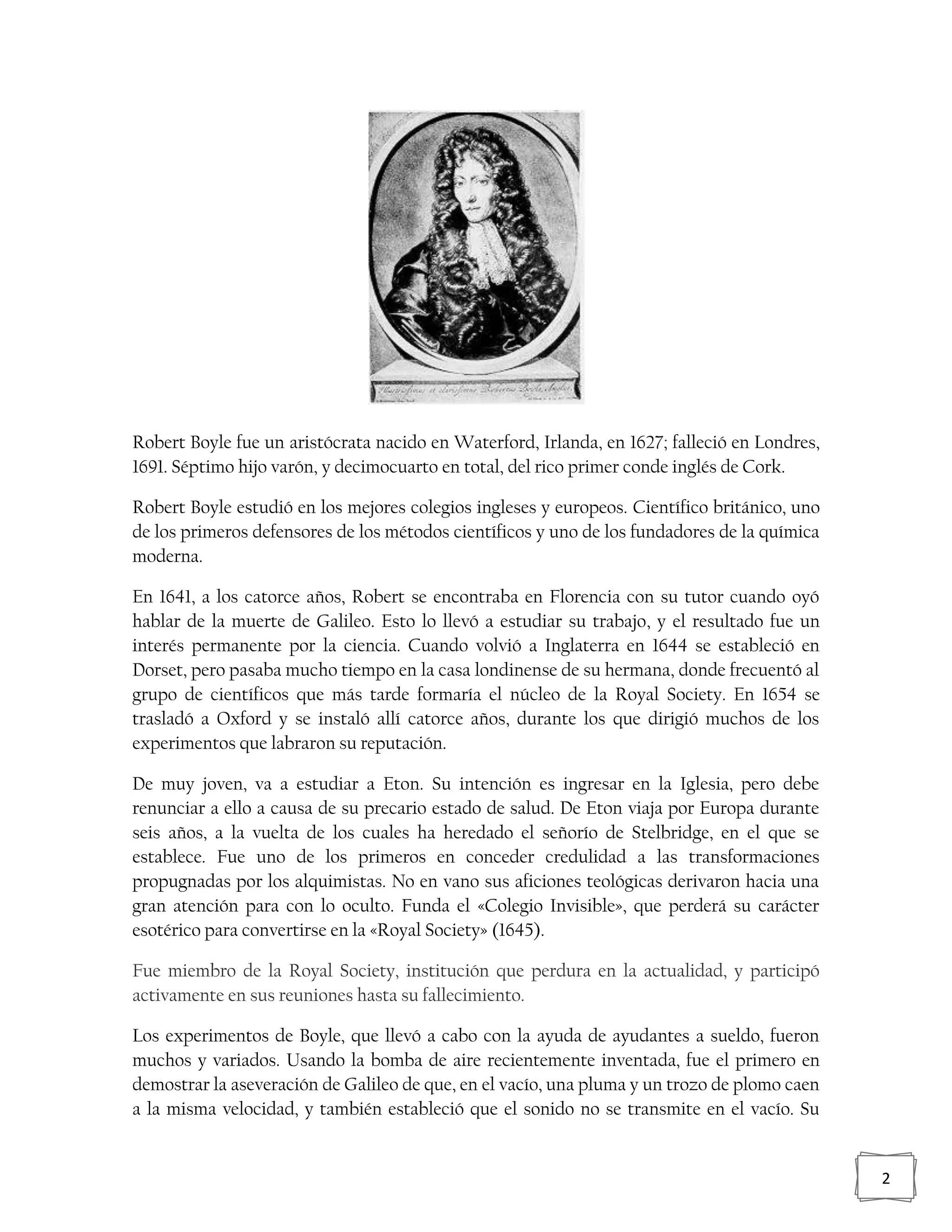 Biografias De Boyle Y Charles | DOCX | Physics | Science