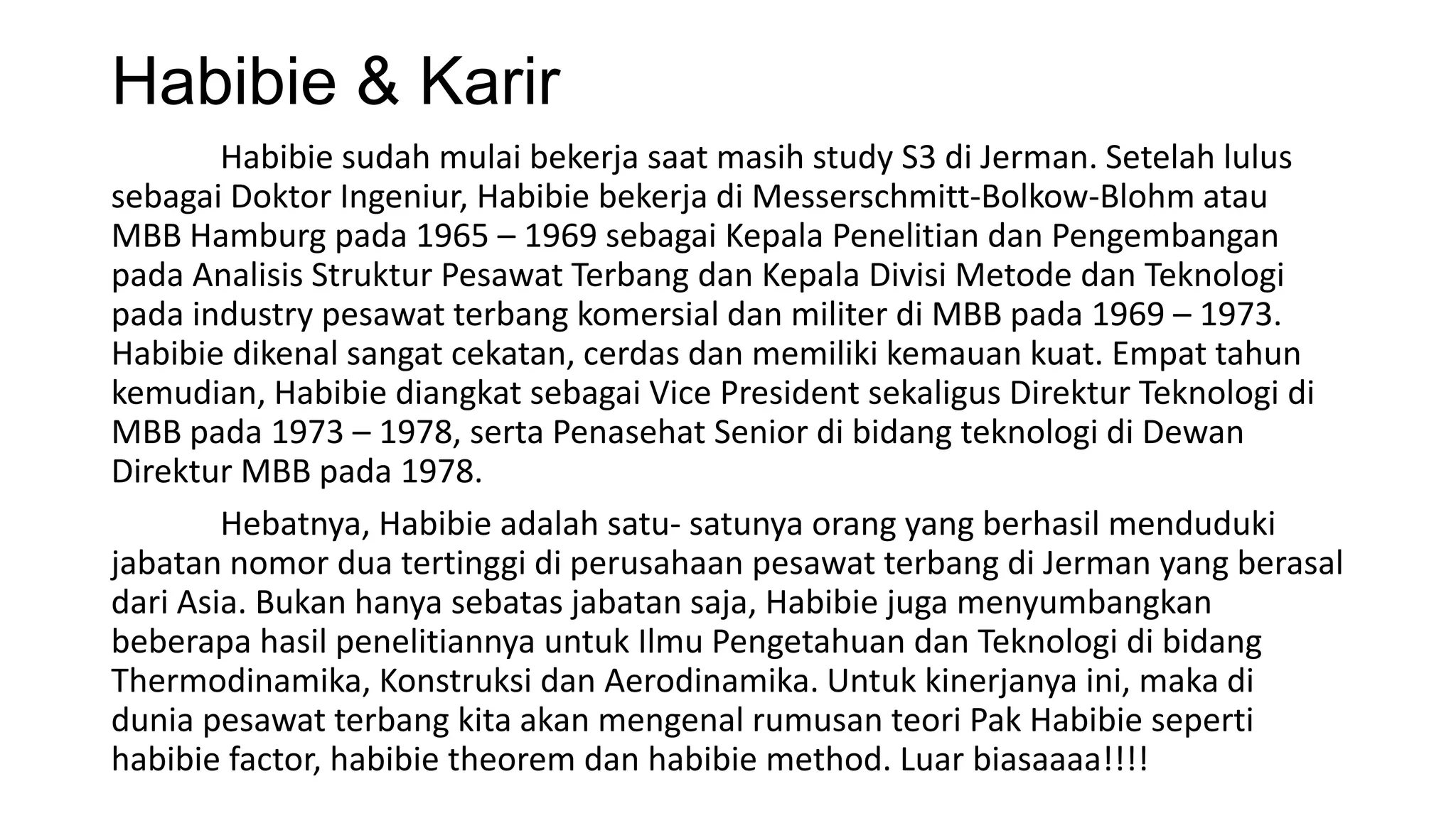 Biografi bj habibie | PPTX