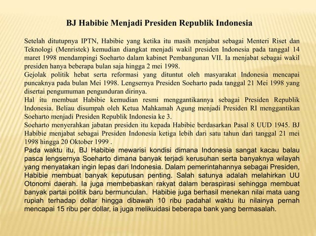 Biografi bj habibie | PPTX