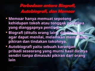 Biografi Dan Otobiografi Dalam Bahasa Indonesia Pptx