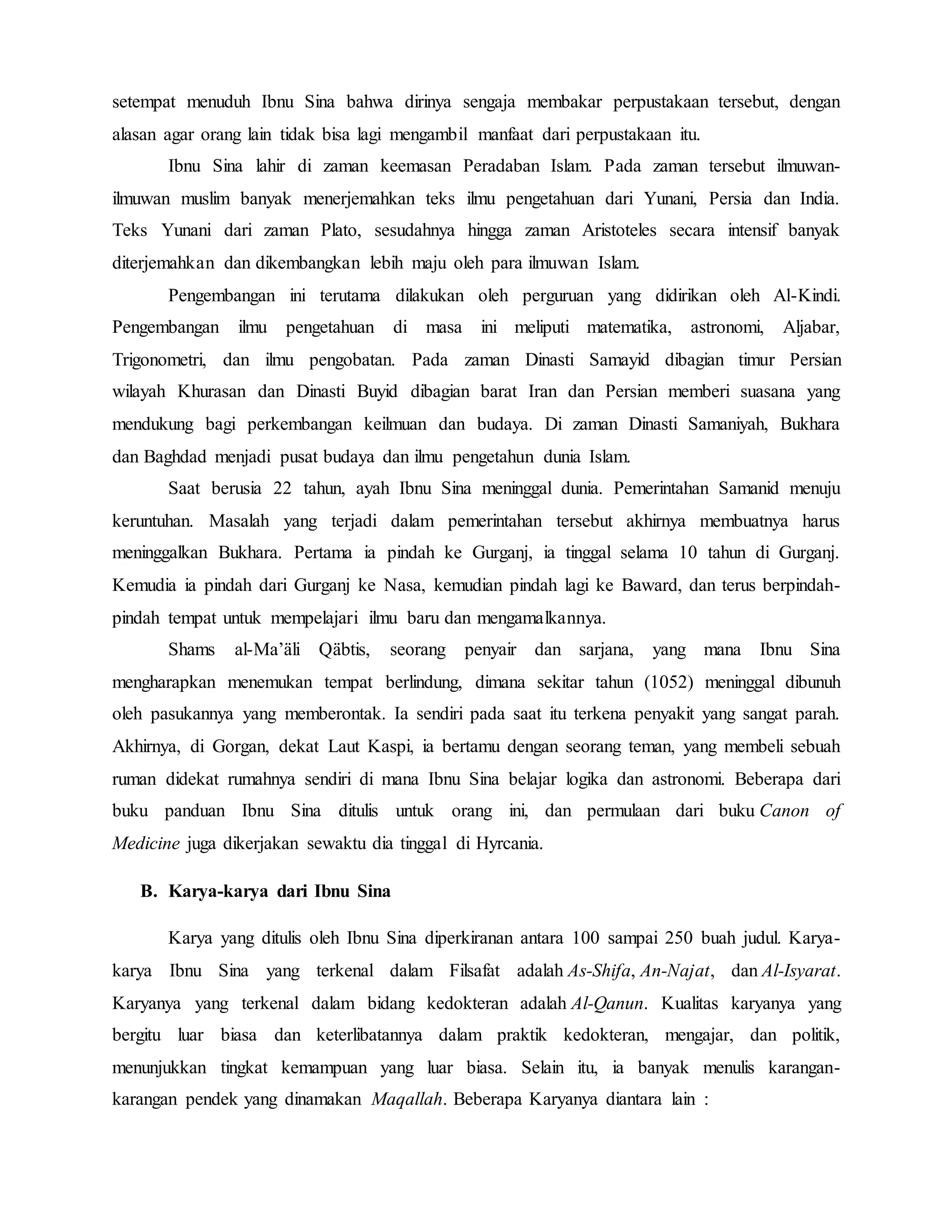 Biografi ibnu sina | PDF