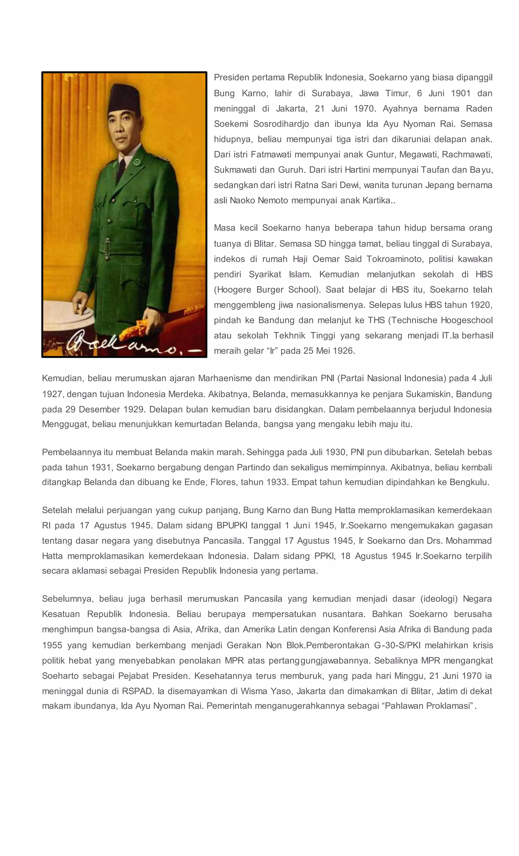 Biografi ir. soekarno | DOCX