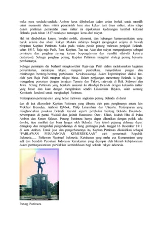 Biografi lengkap kapitan pattimura | DOCX