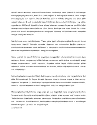 Biografi masashi kishimoto | PDF