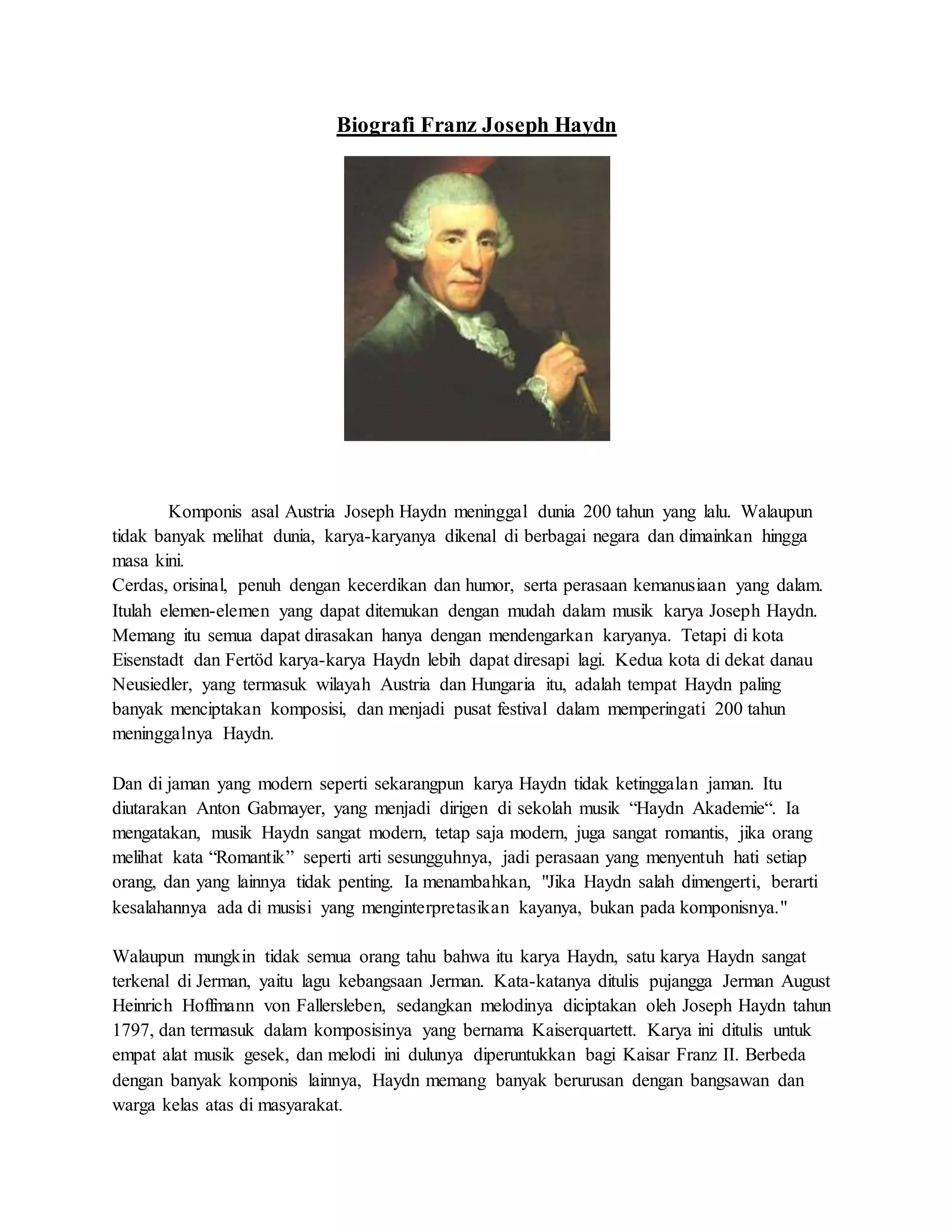 Biografi Tokoh Musik Dunia | PDF