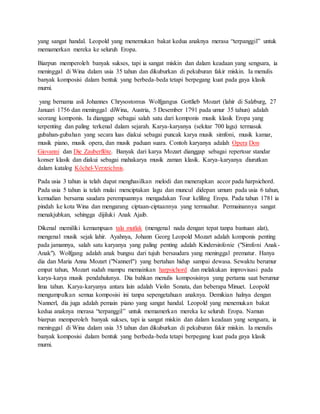 Biografi Tokoh Musik Dunia | DOCX