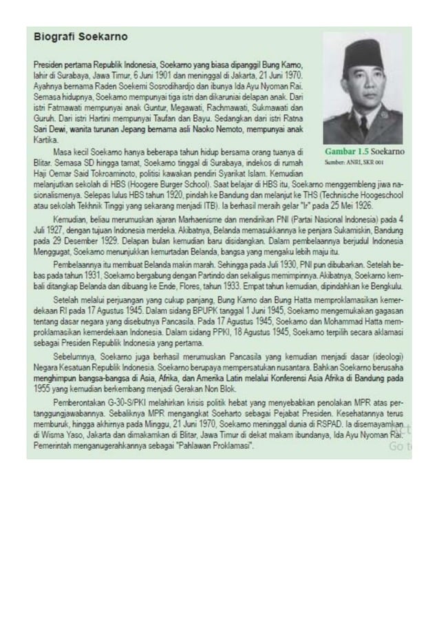 Biografi M. Yamin, Soepomo dan Ir. Soekarno | PDF