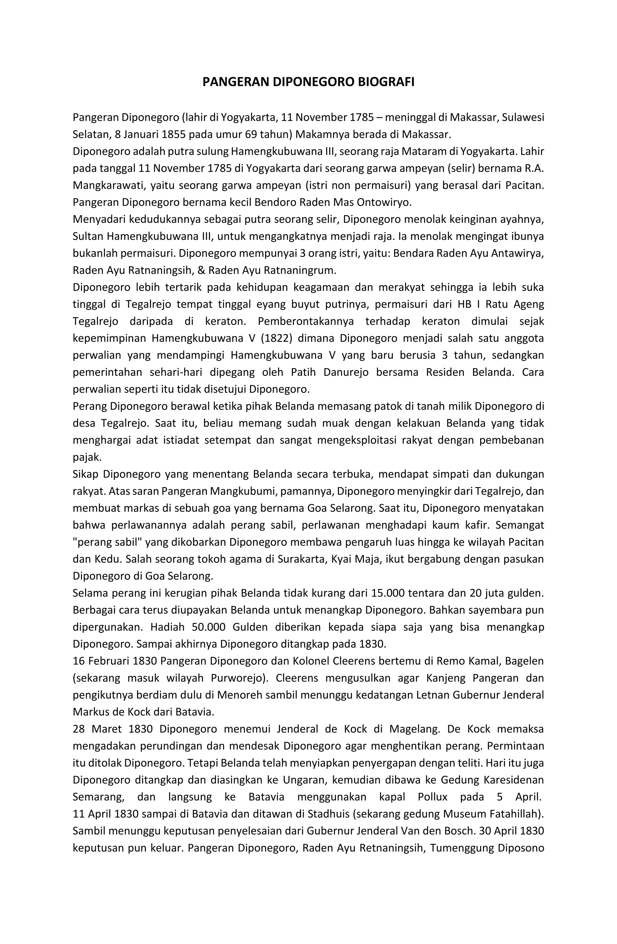 Biografi pahlawan | DOCX