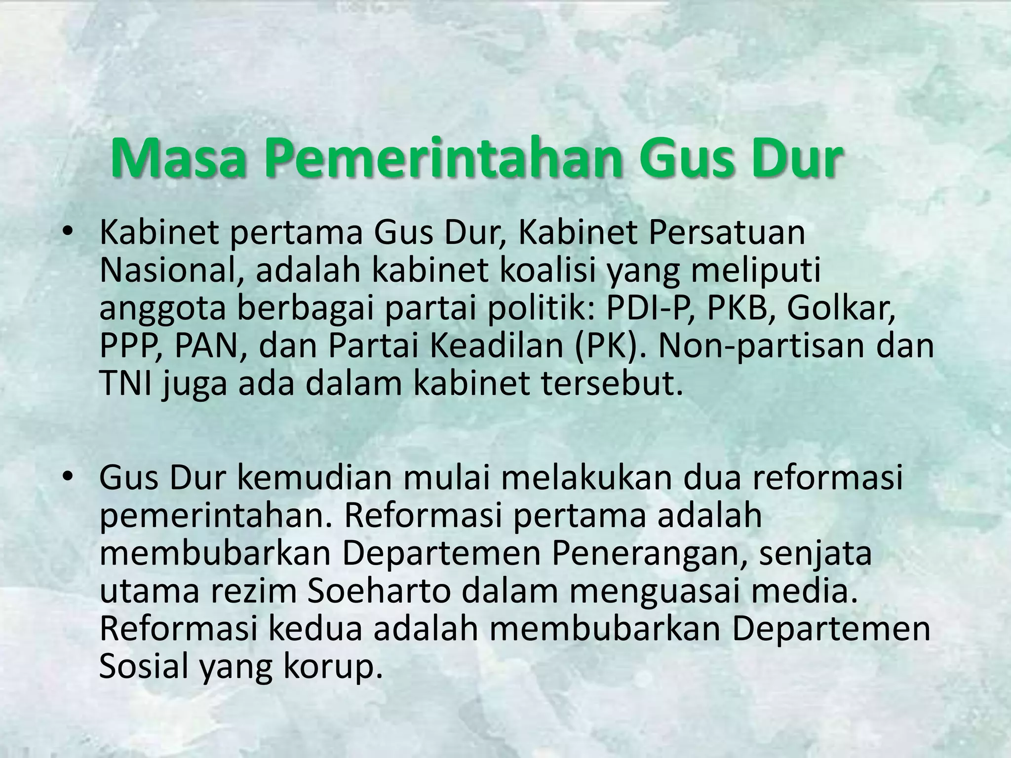 Biografi politik gus dur | PPT