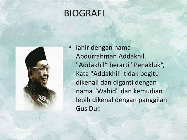 Biografi politik gus dur | PPT