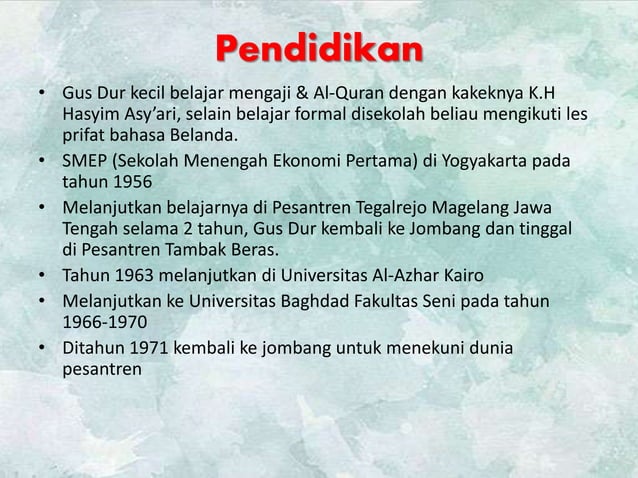 Biografi politik gus dur | PPT