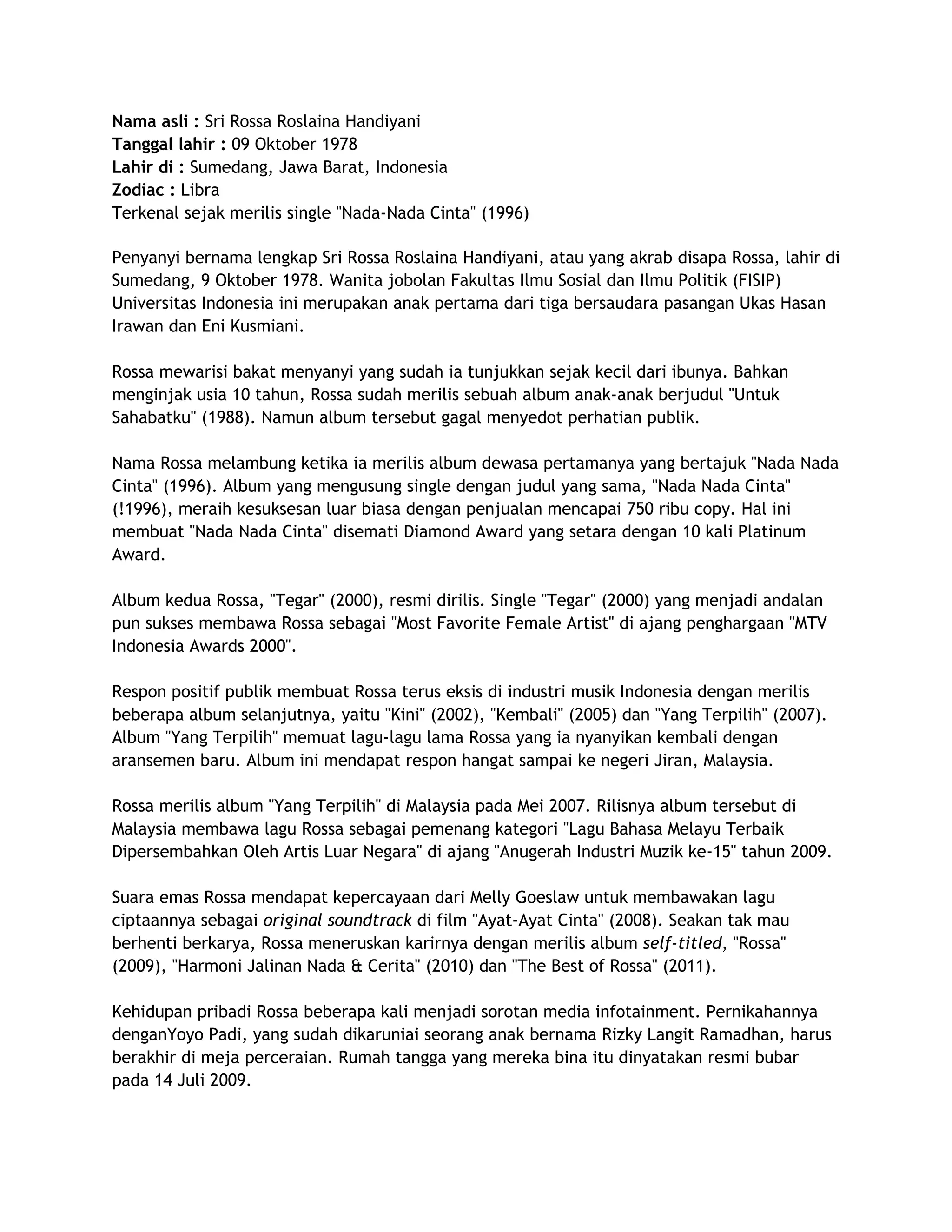 Biografi rossa | DOCX