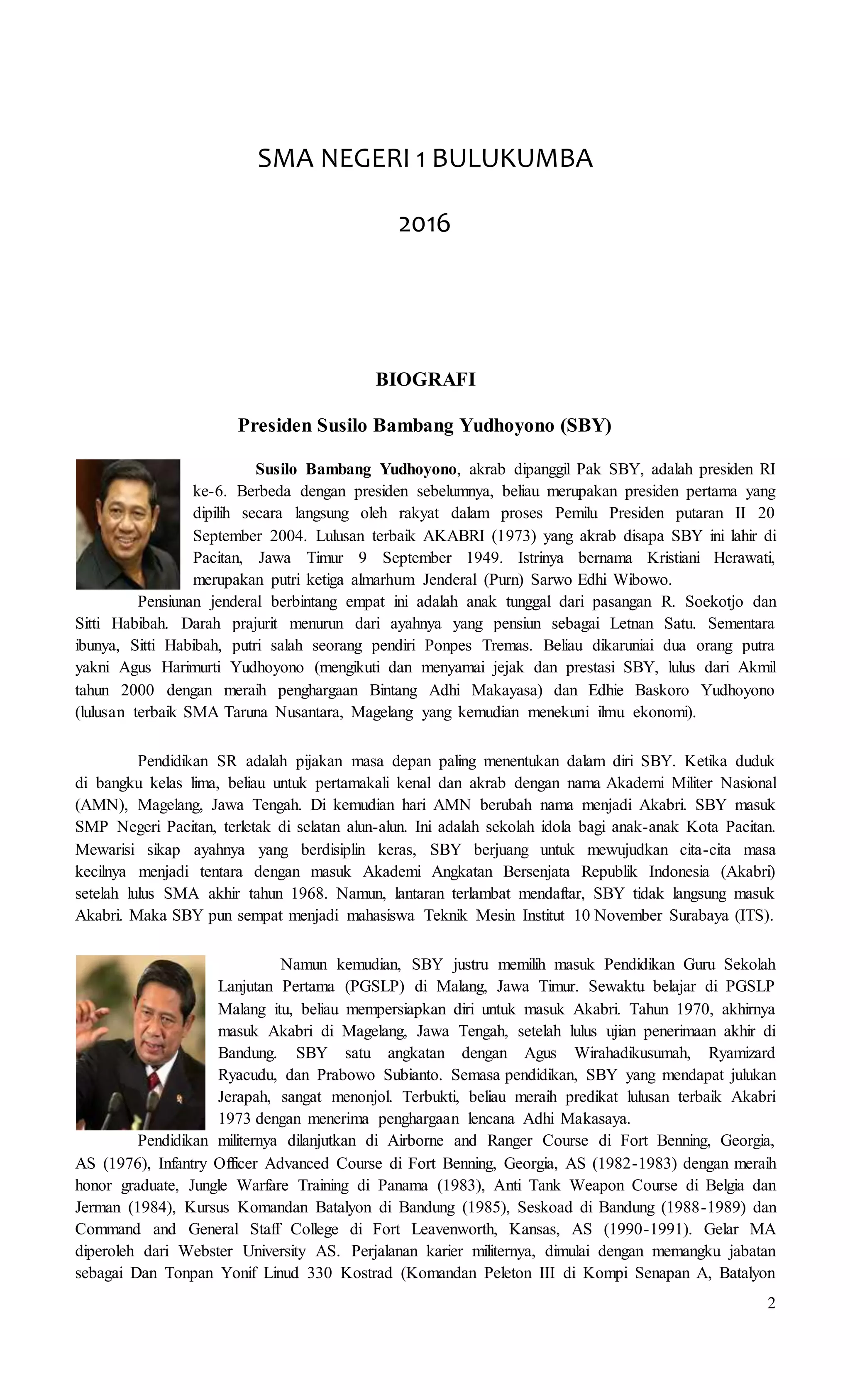 Biografi Susilo Bambang Yudhoyono | DOCX