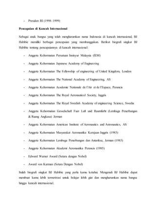 Biografi singkat bj habibie | DOCX