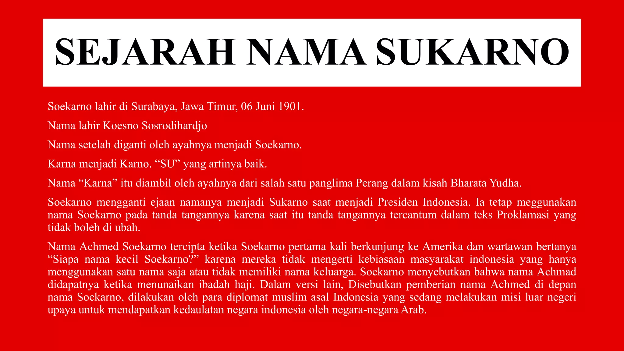 Biografi sukarno | PPTX