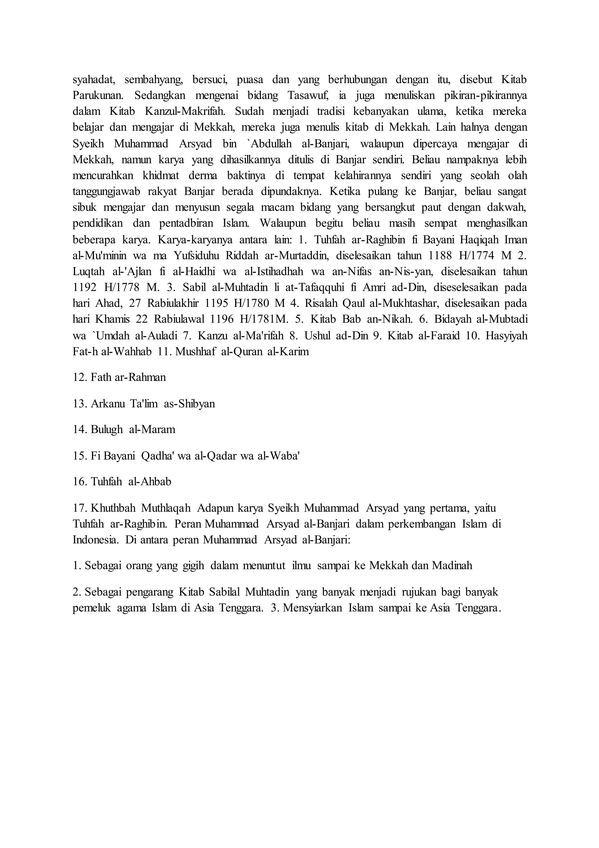 Biografi syeikh hamzah fansuri | DOCX