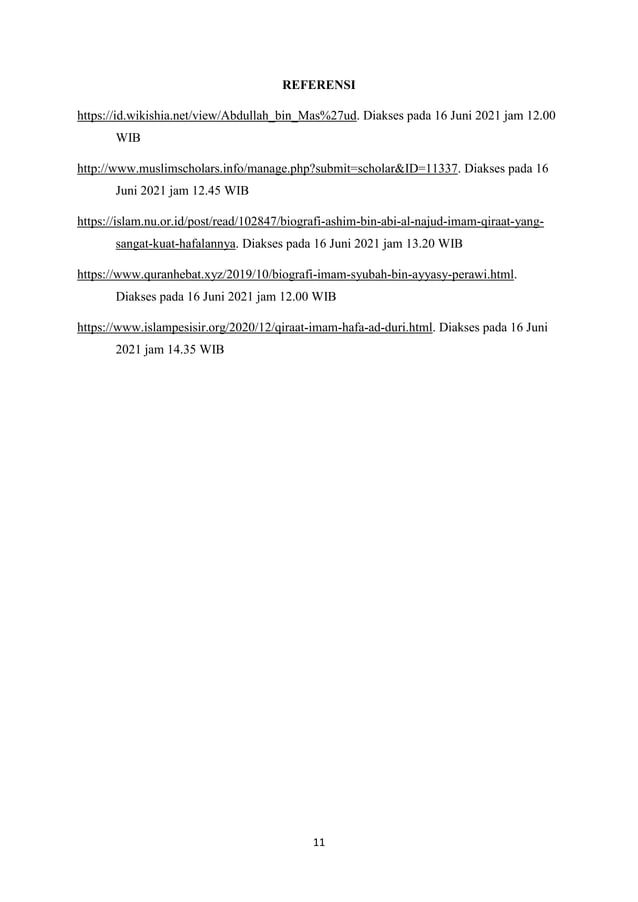 Biografi syu'bah | PDF