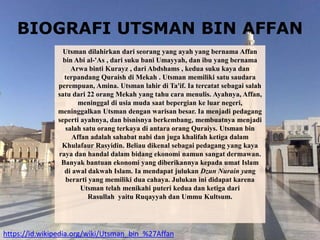 Biografi Utsman Bin Affan | PPT