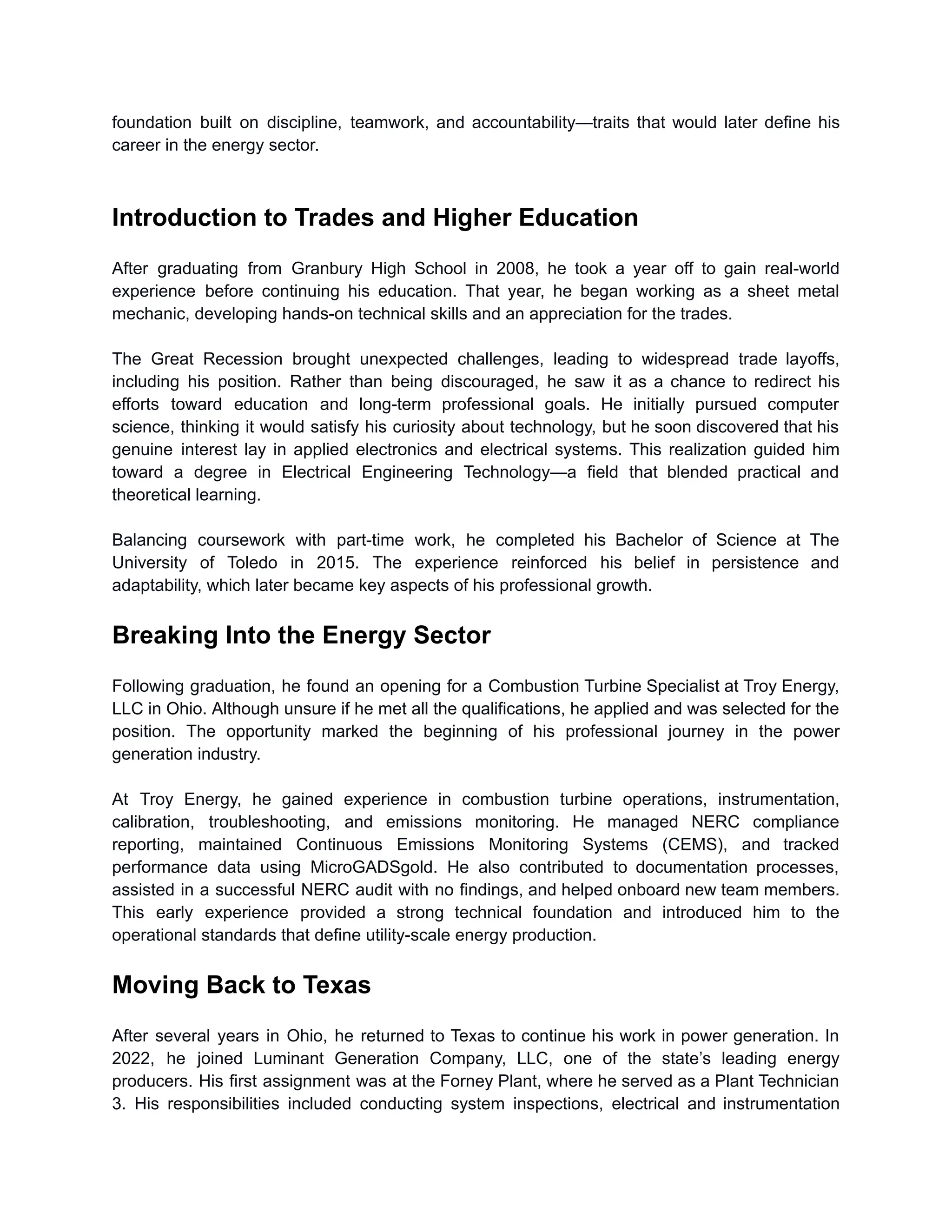 Michael Gastinel grows from trades to technology | PDF