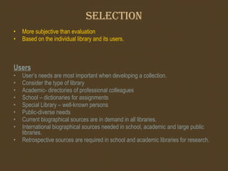 Biographical Reference Sources | PPS