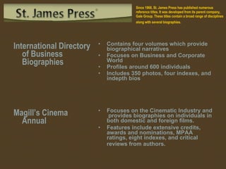 Biographical Reference Sources | PPS