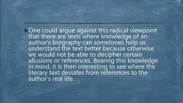 Biographical approach | PPTX | Biographies | Genres