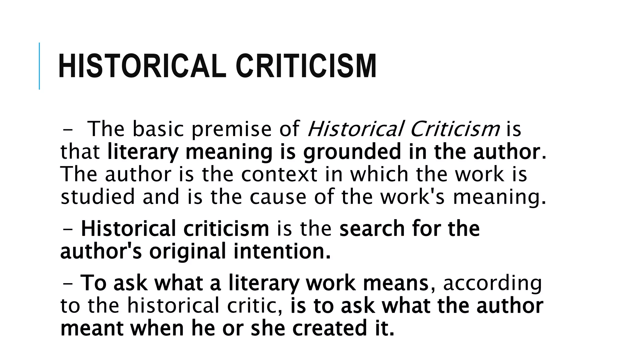 Biographical approach and historical approach | PPTX