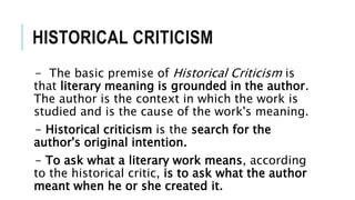 Biographical approach and historical approach | PPTX