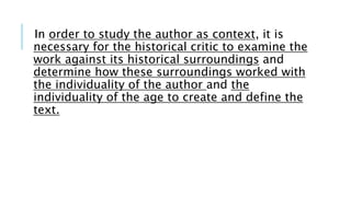 Biographical approach and historical approach | PPTX