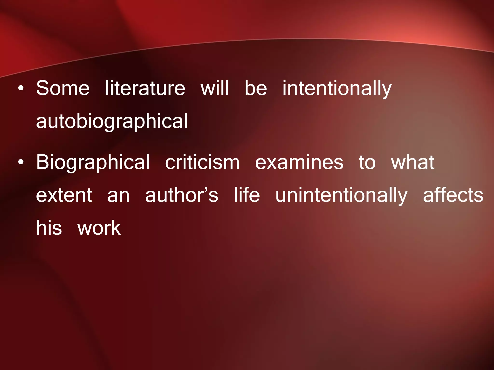 Biographical criticism | PPT