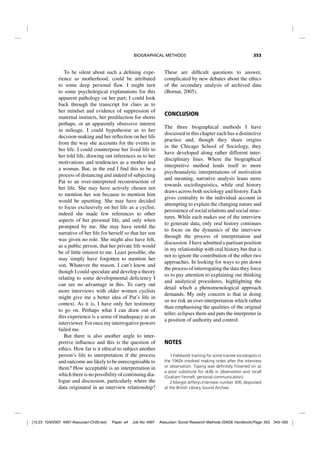 Biographical methods | PDF