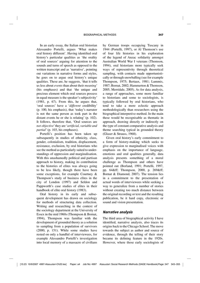 Biographical methods | PDF