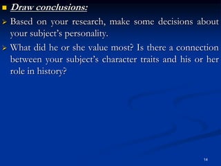Biographical narrative essay | PPT