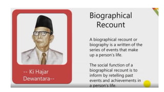Biographical recount | PPT