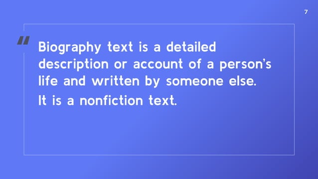 Biographical Recount Text.pptx | Biographies | Genres