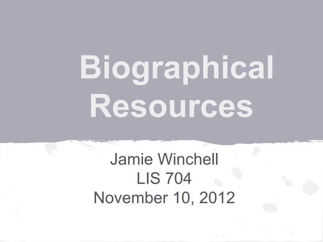 Biographical resources | PDF