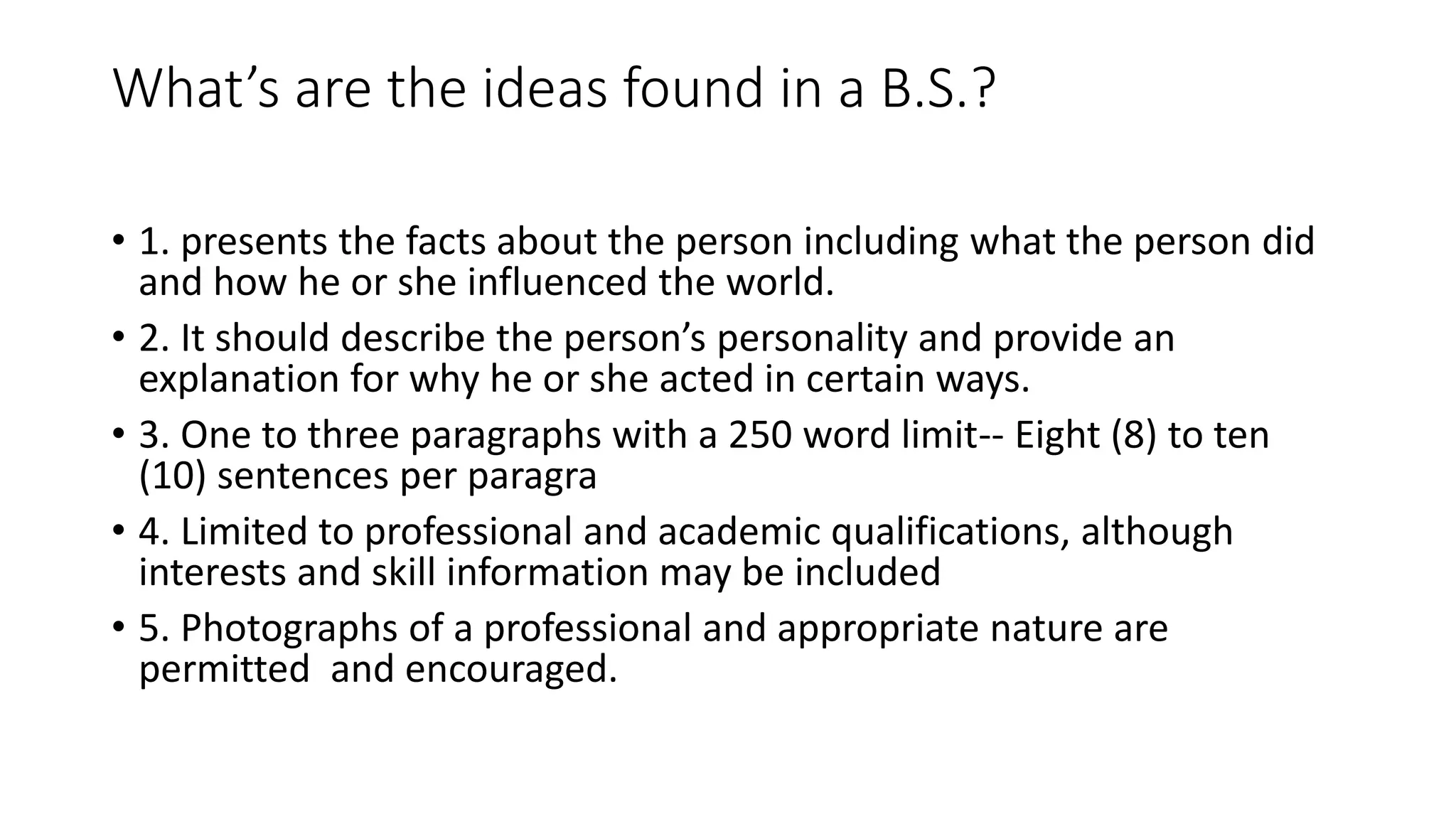 Biographical Sketch:An Introductory Lecture Presentation | PPTX ...