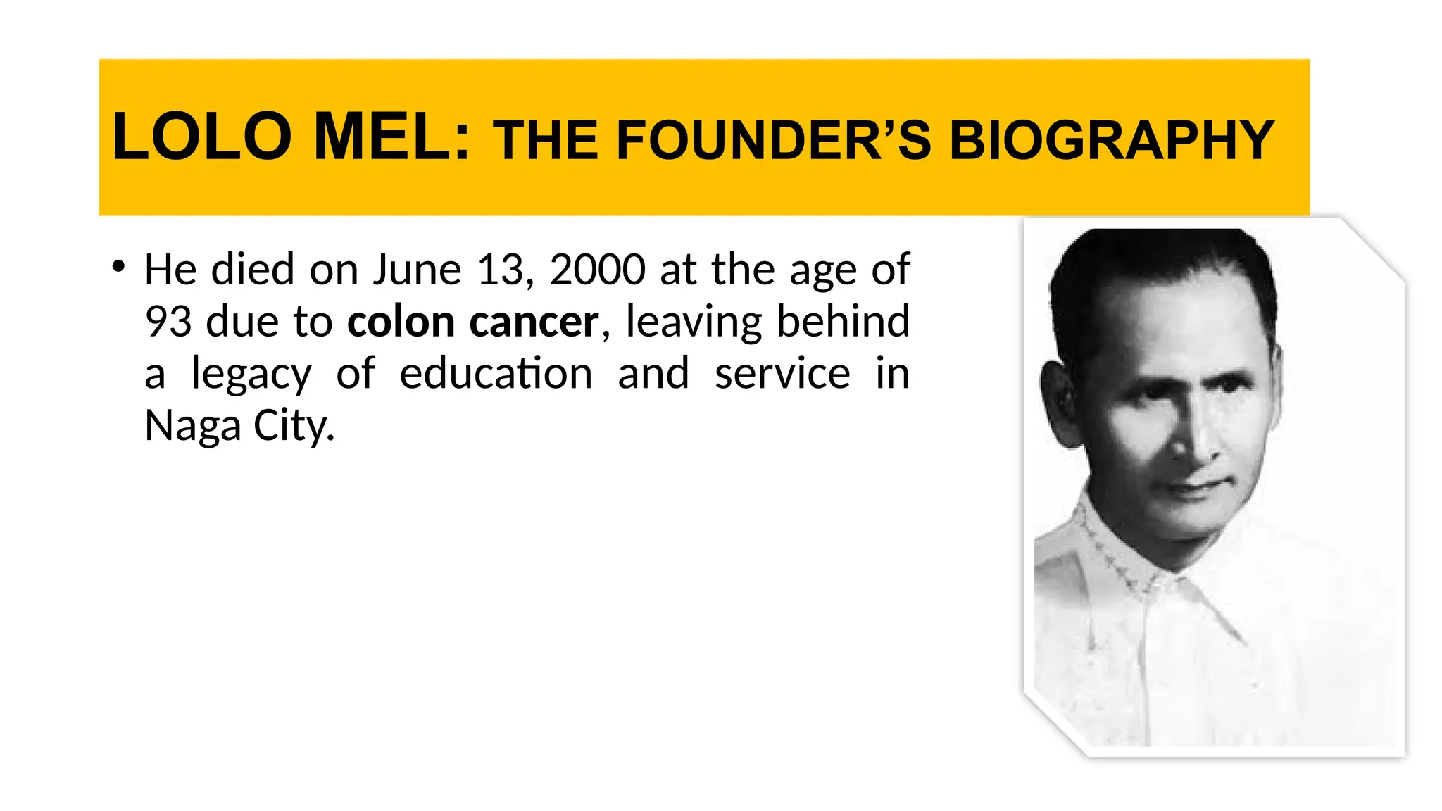 Biographies of Lolo Mel and Lola Lourdes | PPTX