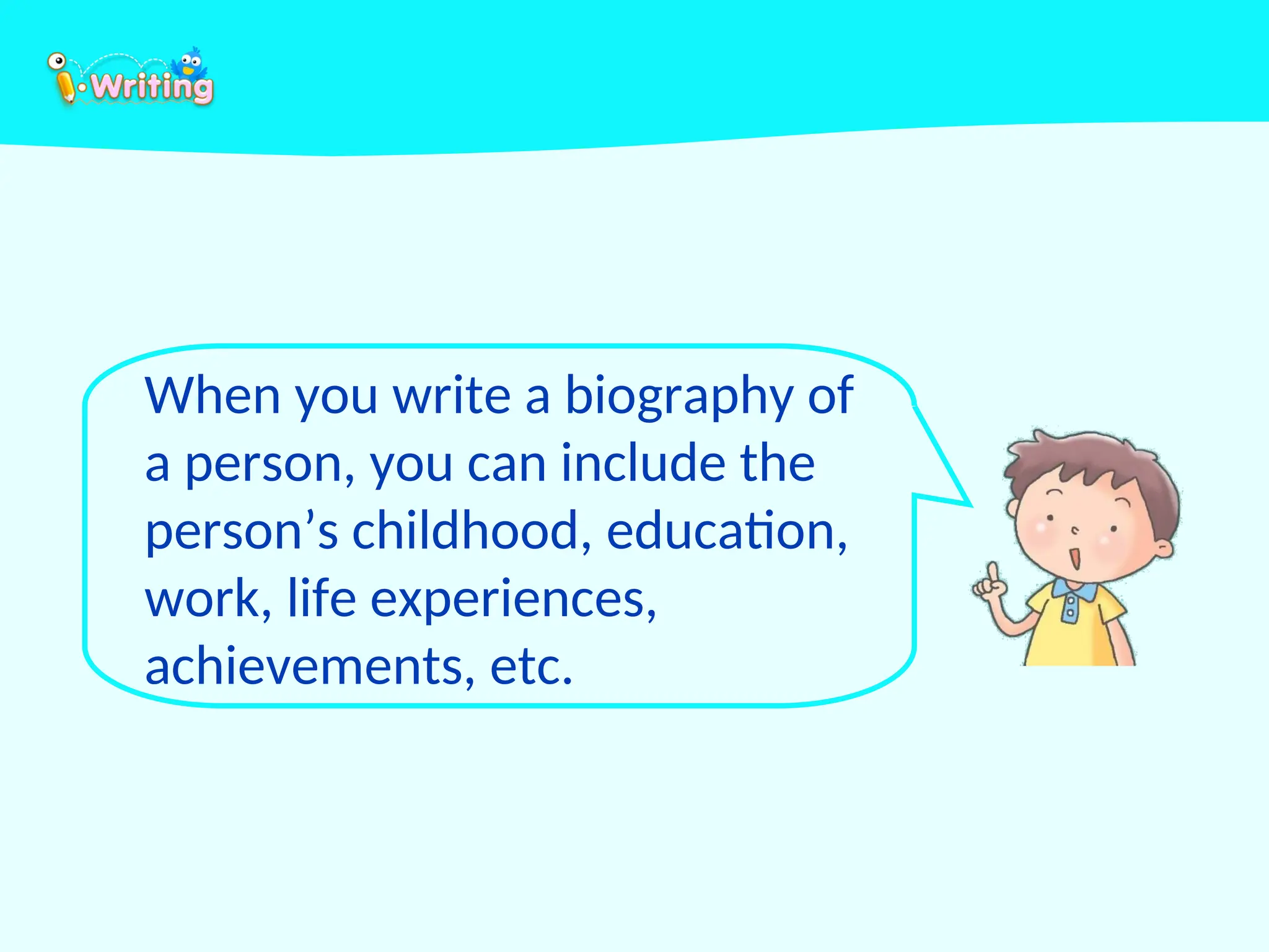 the ppt shows how to write a good biography | PPT