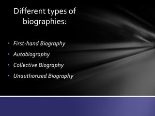 Biographies messham | PPT