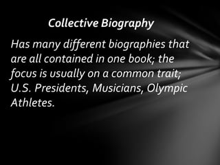 Biographies messham | PPT