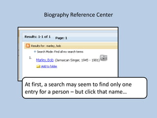 Biography Reference Center | PPT