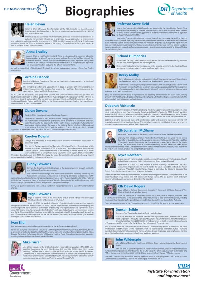 Biographies poster, 8 Nov event | PDF | Healthcare Industry | Industries
