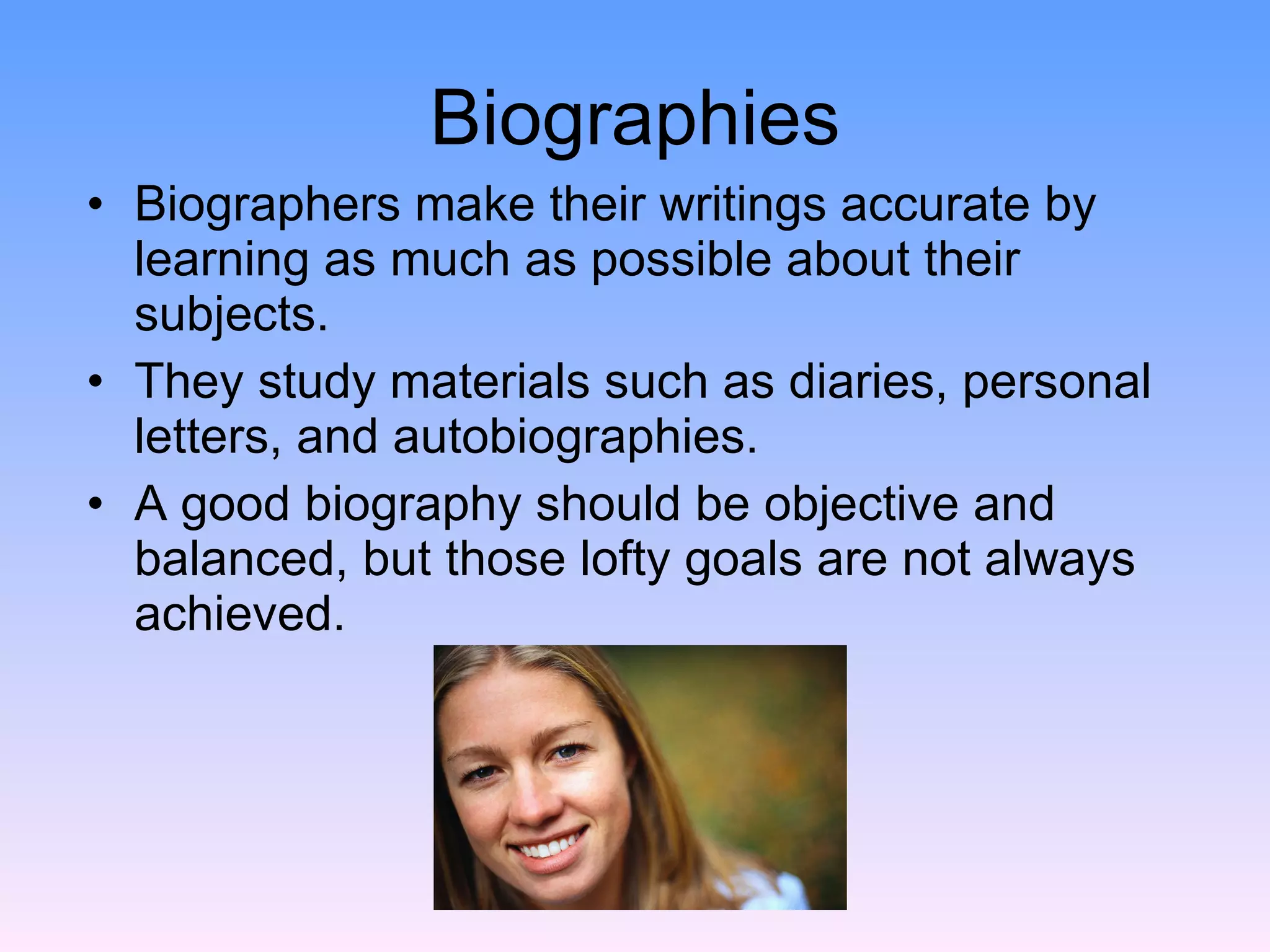 Biographies Vs Autobiographies | PPT